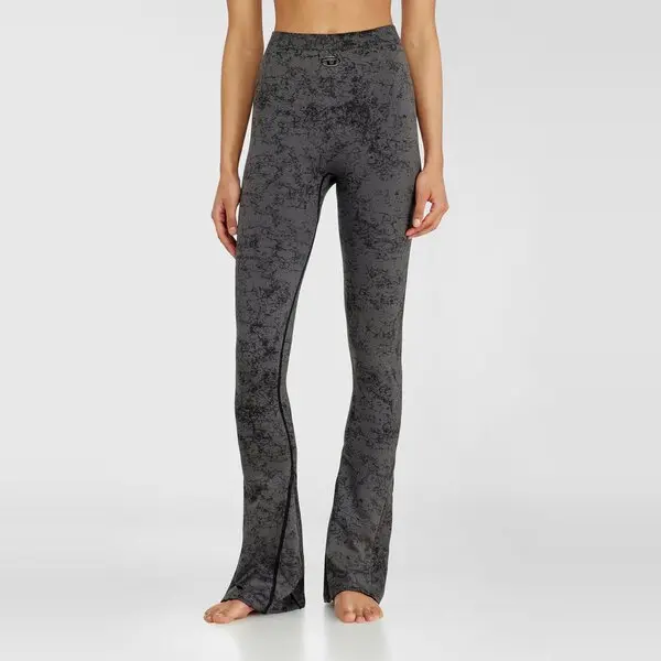 DIESEL® Fared Leggings With Utilitarian Print - Grey