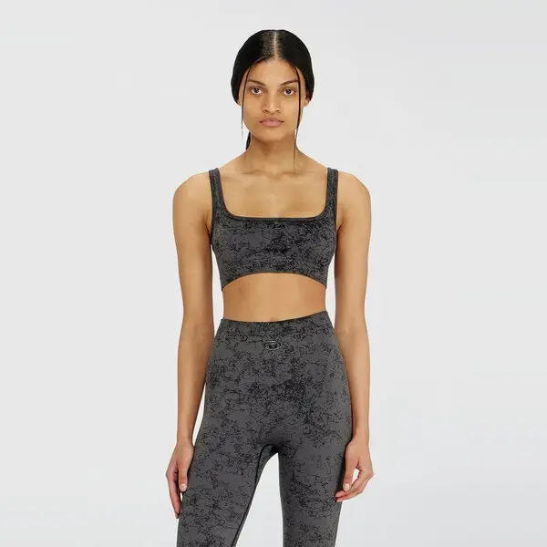 DIESEL® Sports Bra With Utilitarian Print - Grey