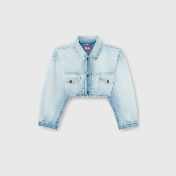 DIESEL® Cropped Trucker Jacket - Blue