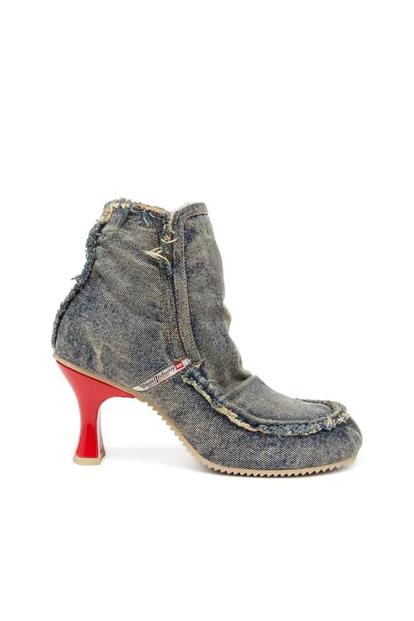 DIESEL® D-woodstock Denim Ankle Boots