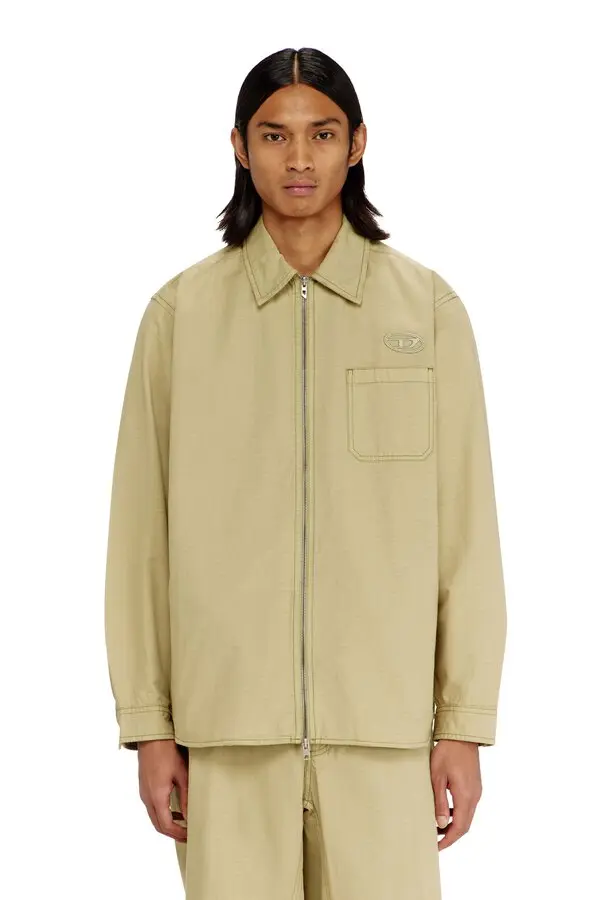 DIESEL® Ripstop Shirt With Zip Closure