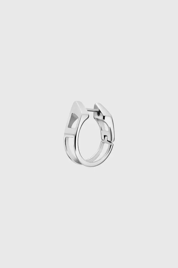 DIESEL® Stainless Steel Hoop Earring - Silver