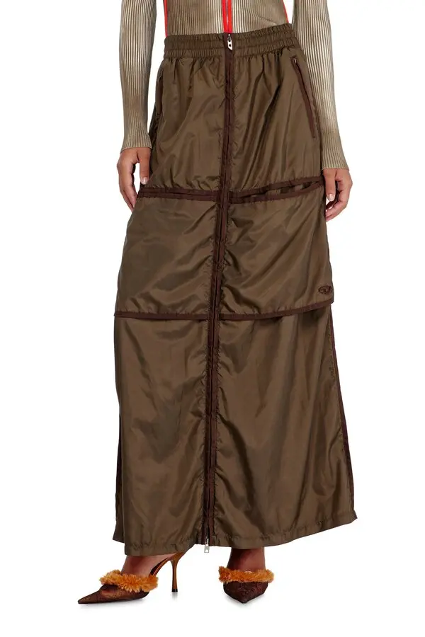 DIESEL® Maxi Skirt With Front Zip