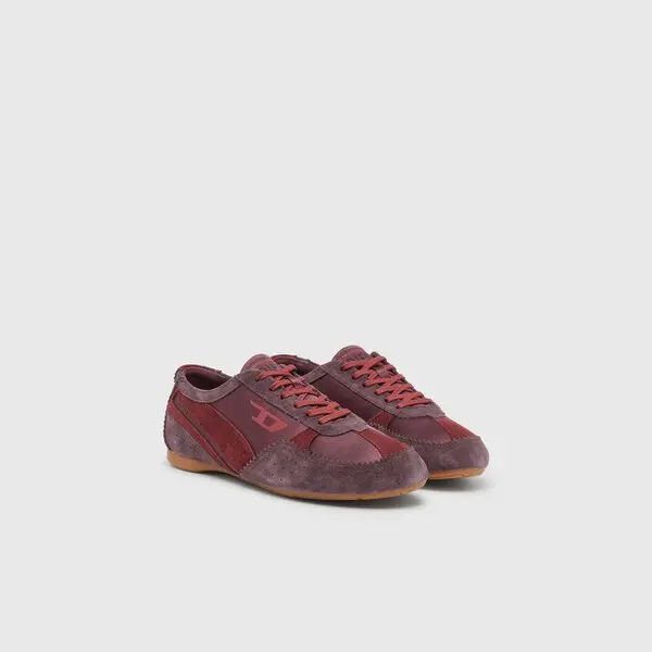 DIESEL® D-mile-flat Sneakers With Suede Overlays - Red