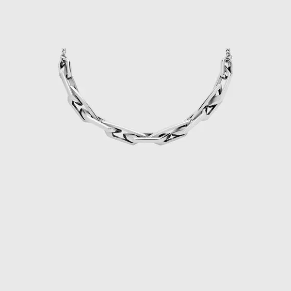 DIESEL® Stainless Steel Chain Necklace With D Logo - Silver
