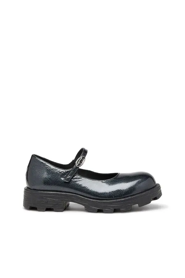 DIESEL® D-hammer Patent Leather Mary Jane Flats - Black