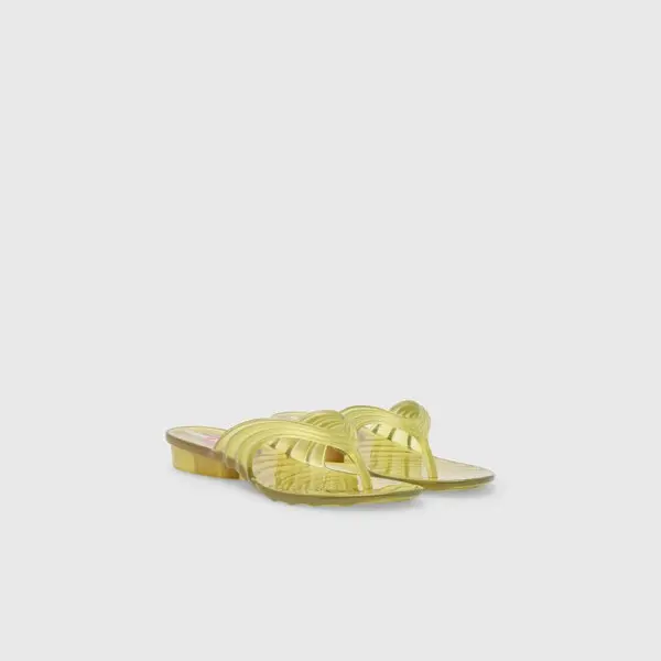 DIESEL® Sculptural Flip-flops With Monogram Detail - Yellow