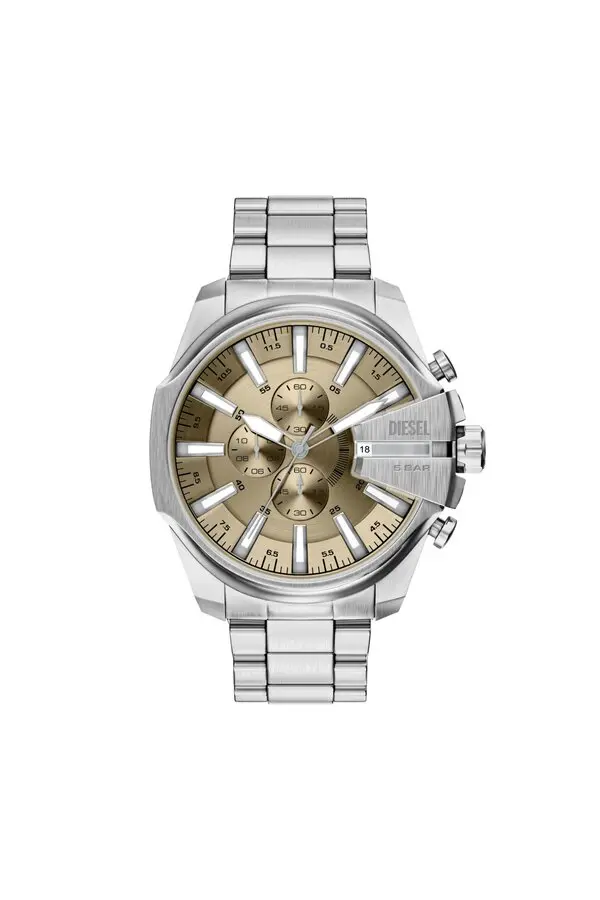 DIESEL® Stainless Steel Chronograph Watch - Silver