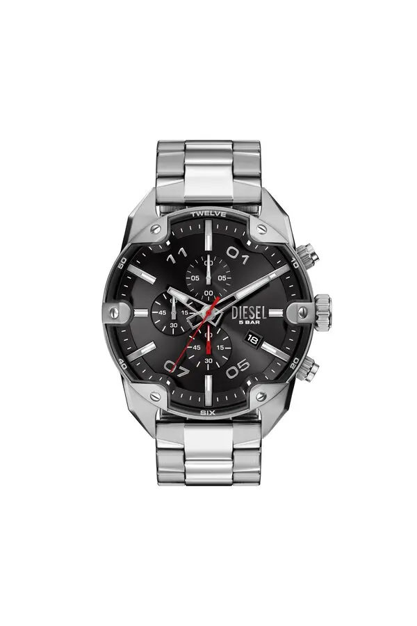 DIESEL® Stainless Steel Chronograph Watch - Silver