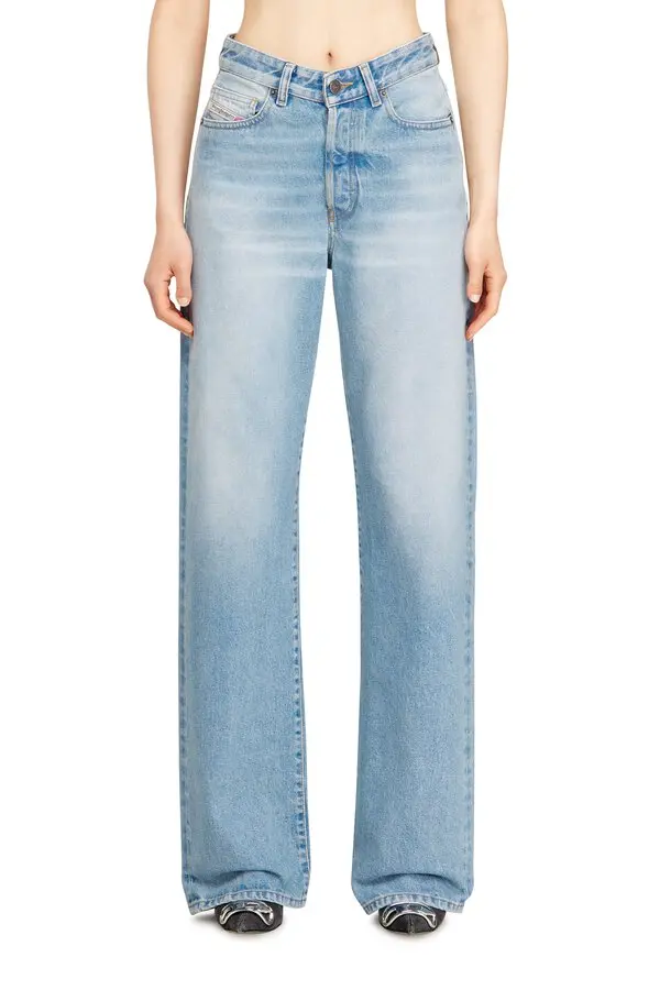 DIESEL® 1971 D-sent High Waist Straight Leg Jeans - Blue