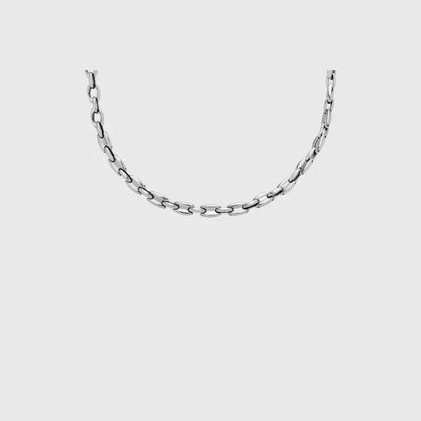 DIESEL® Stainless Steel Polished Chain Necklace - Silver