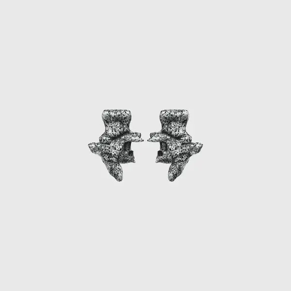 DIESEL® Silver-tone Stud Earrings - Grey
