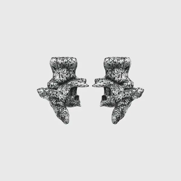 DIESEL® Silver-tone Stud Earrings - Grey