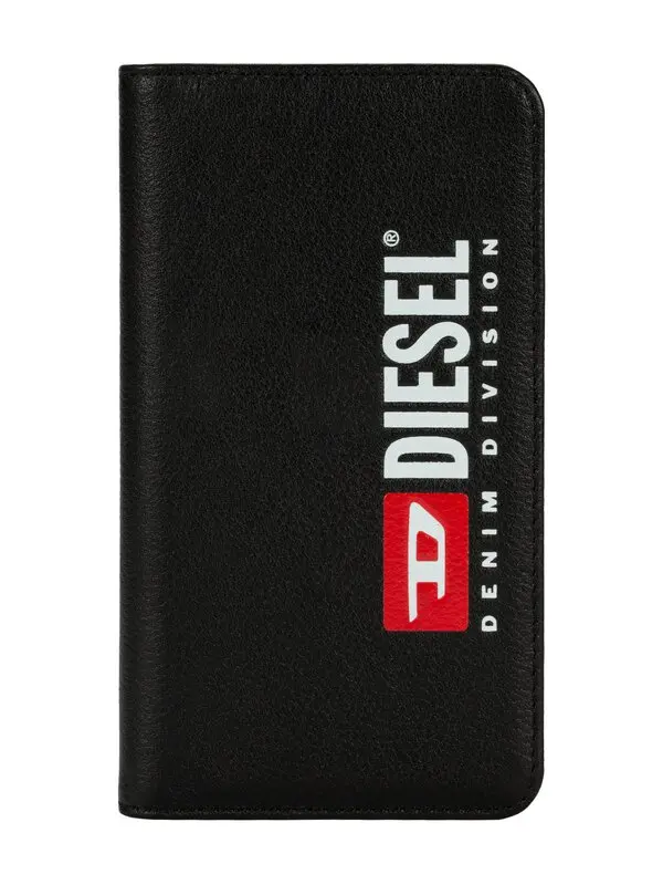 DIESEL® Leather Printed And Debossed Logo Case, I Phone Xs & X - Black