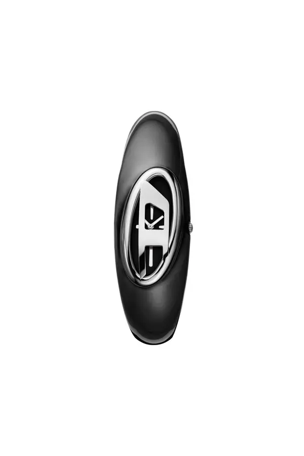 DIESEL® Wonder-d Oval Case Two-hand Resin Cuff Watch - Black