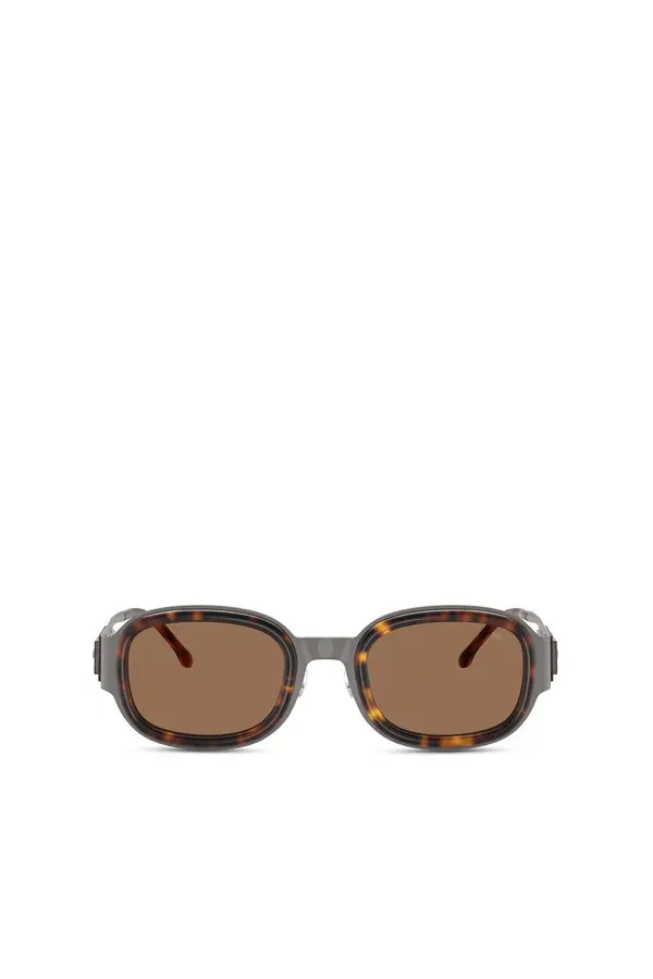 DIESEL® Square Frame Sunglasses With Bilayer Construction - Brown