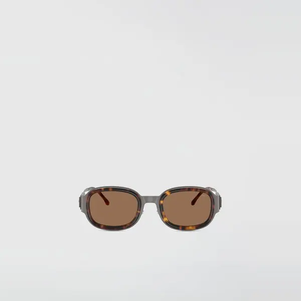 DIESEL® Square Frame Sunglasses With Bilayer Construction - Brown