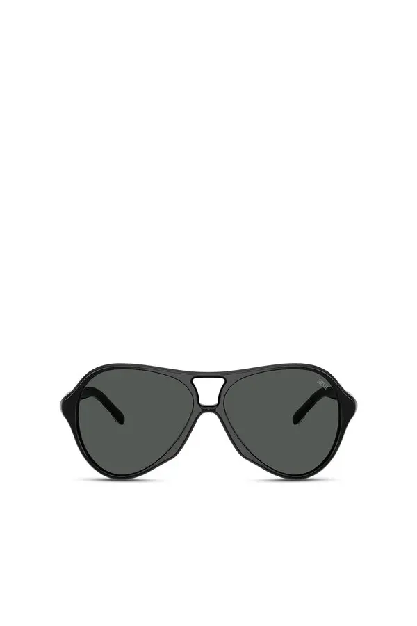 DIESEL® Aviator Sunglasses With Acetate Construction - Black