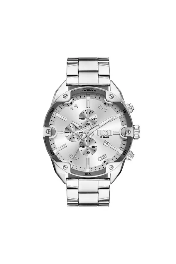 DIESEL® Chronograph Stainless Steel Bracelet Watch - Silver