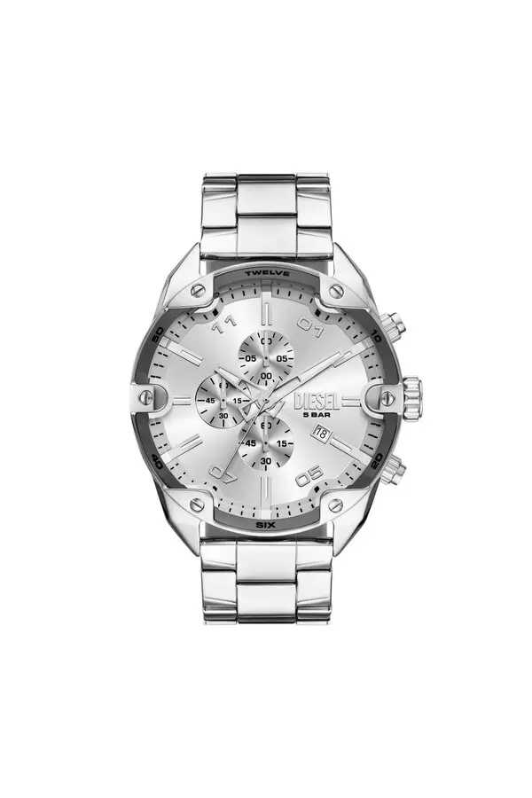 DIESEL® Chronograph Stainless Steel Bracelet Watch - Silver