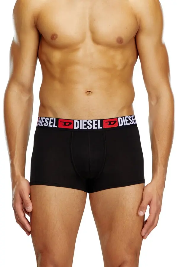 DIESEL® Three-pack Of All-over Logo Waist Boxers - Black