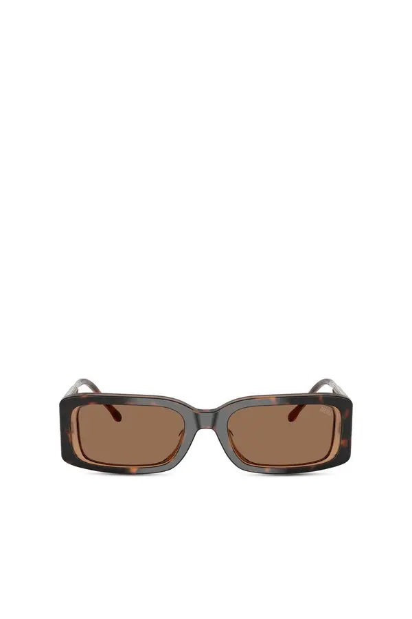 DIESEL® Rectangular Acetate And Metal Sunglasses - Brown