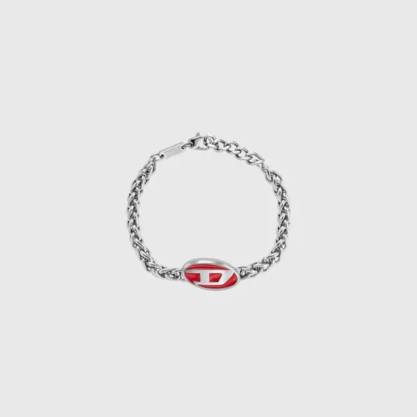 DIESEL® Stainless Steel And Enamel Chain Bracelet - Silver