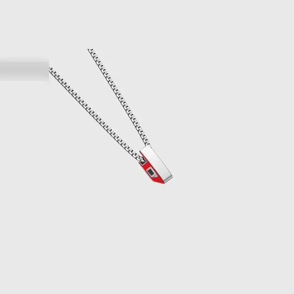 DIESEL® Stainless Steel Pendant Necklace With Matte Finish - Silver