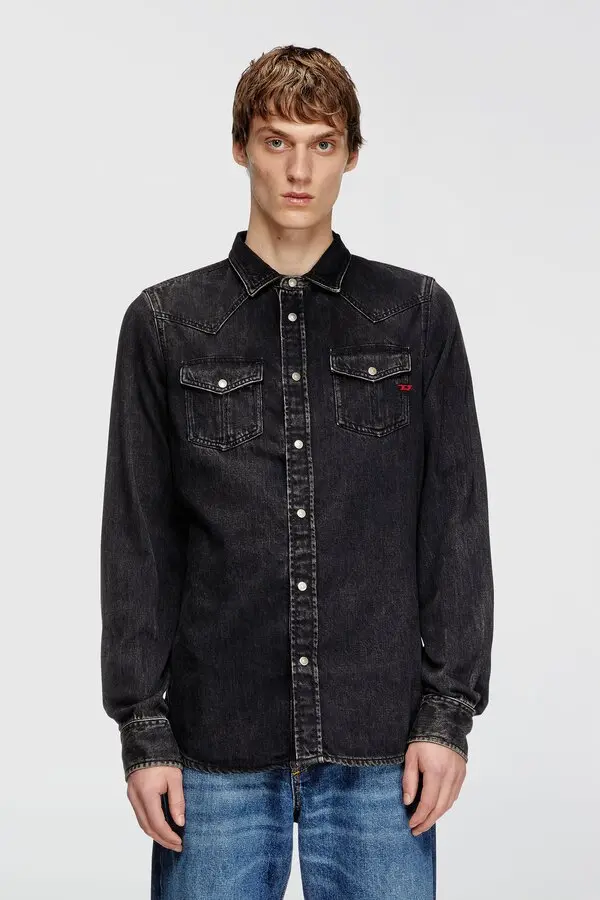 DIESEL® Overshirt In Denim - Black