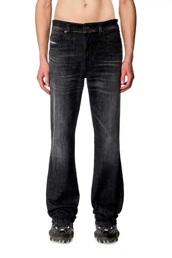 DIESEL® Bootcut Jeans With Embroidered 'd - Black