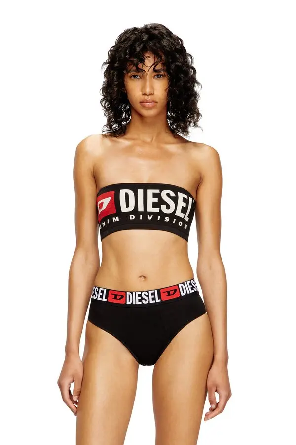 DIESEL® Bandeau Bra With Logo - Black
