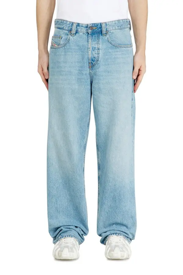 DIESEL® Relaxed Fit Low Waist Wide Leg Jeans - Blue