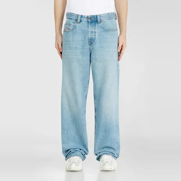 DIESEL® Relaxed Fit Low Waist Wide Leg Jeans - Blue