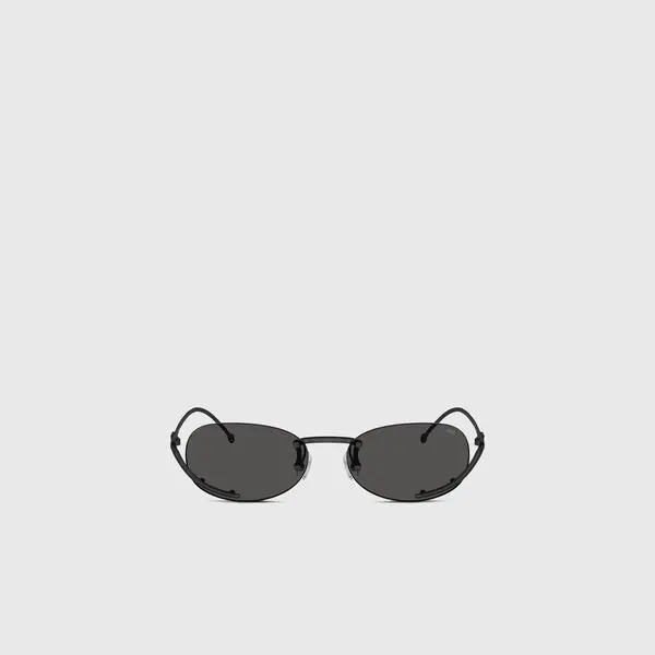 DIESEL® Oval Metal Sunglasses - Black