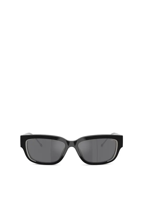 DIESEL® Rectangular Acetate And Metal Sunglasses - Grey