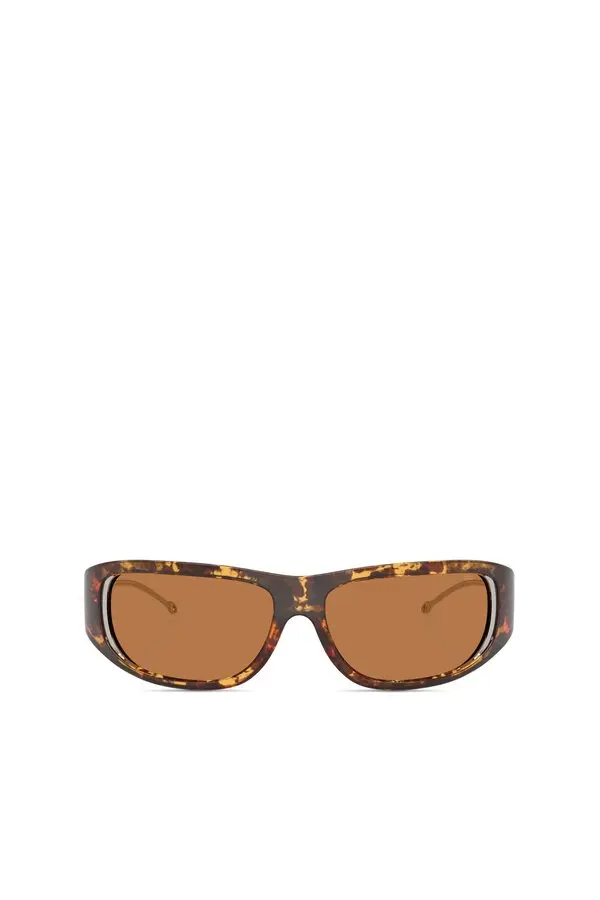 DIESEL® Wraparound Style Sunglasses - Brown