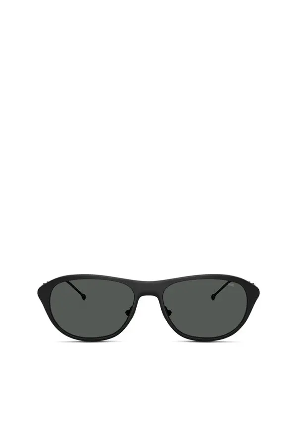 DIESEL® Rectangle Sunglasses With Metallic D Logo Detail - Multicolor
