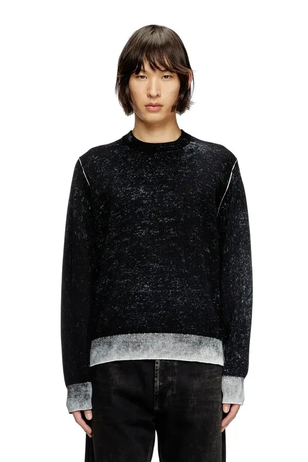 DIESEL® Reverse-print Cotton Crewneck Pullover