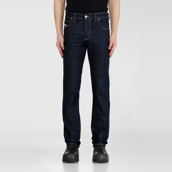 DIESEL® Slim Fit Dark Wash Button Fly Jeans - Blue