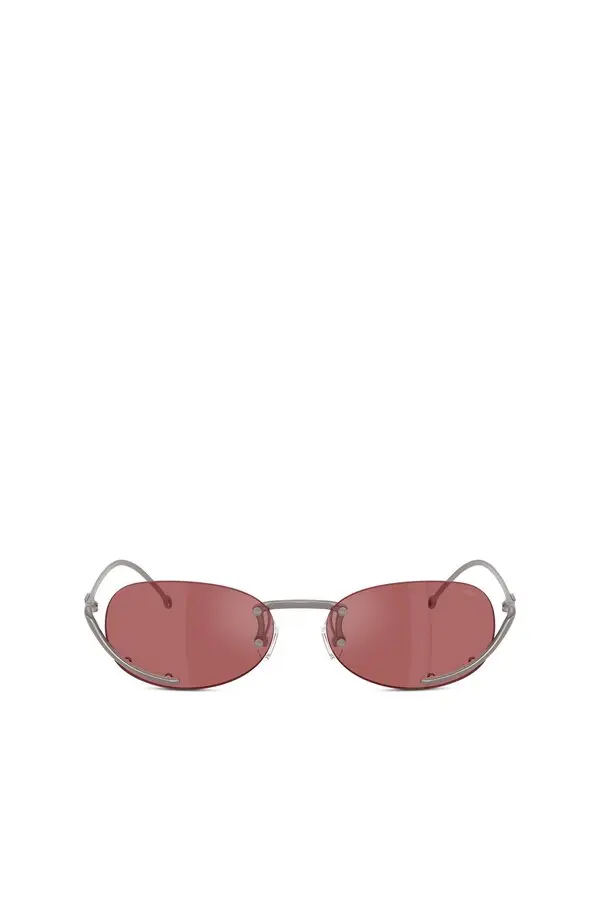 DIESEL® Oval Metal Sunglasses - Red