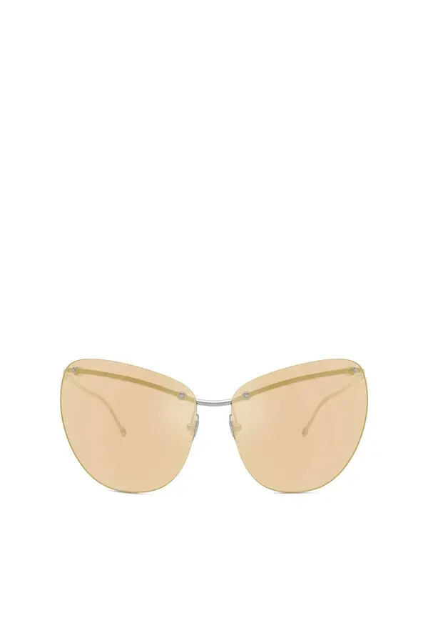 DIESEL® Wraparound Cat Eye Sunglasses - Brown