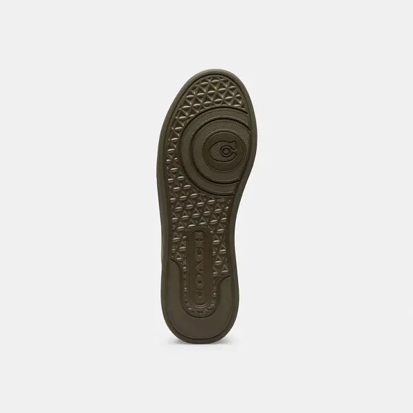 COACH OUTLET Coach High Line Suede And Leather Low Top Sneakers - Olive
