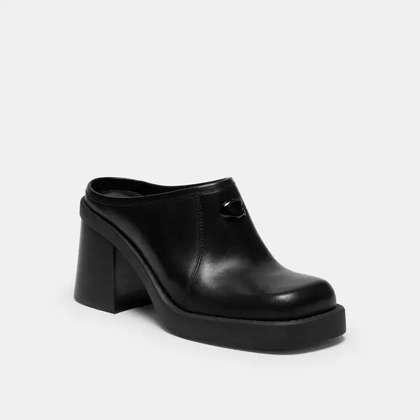 COACH OUTLET Sculpted C Heeled Mule