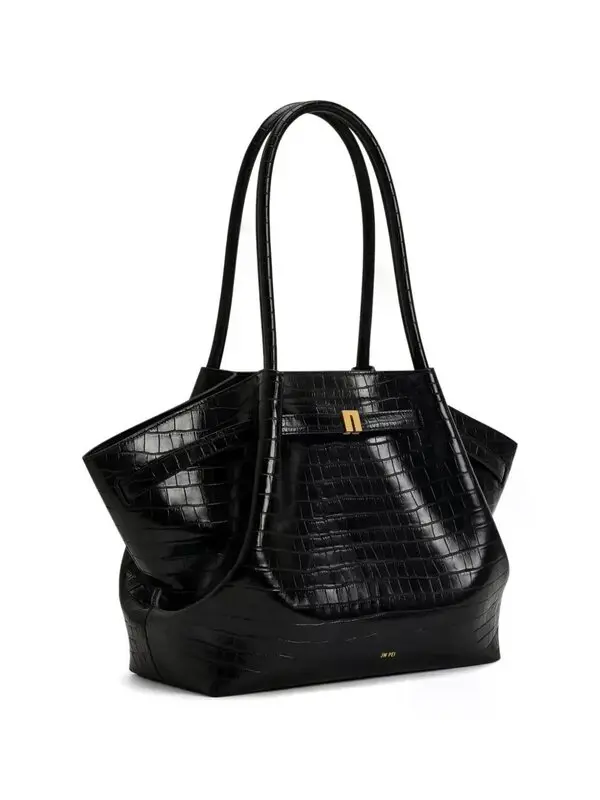 Jw Pei Hana Croc-effect Tote Bag - Black