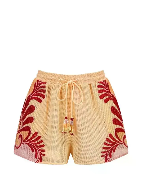 Farm Rio Paisley Embroidered Shorts