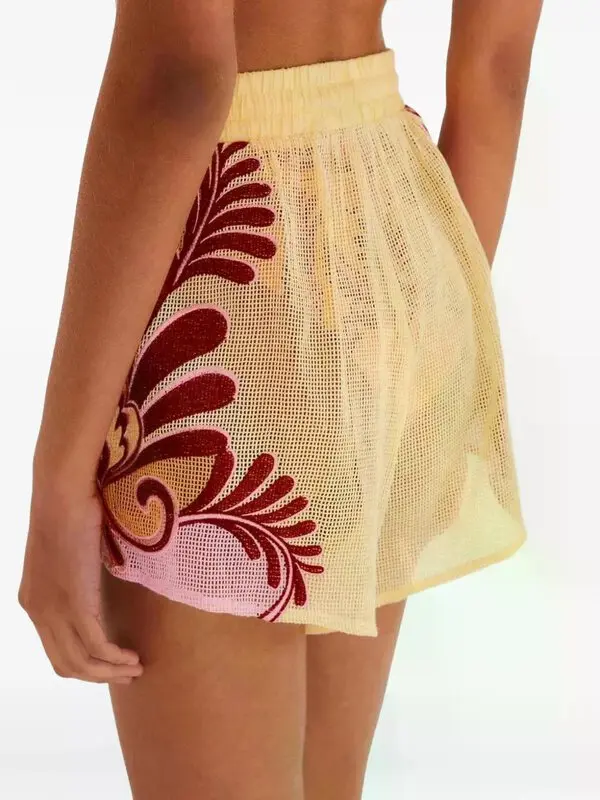 Farm Rio Paisley Embroidered Shorts