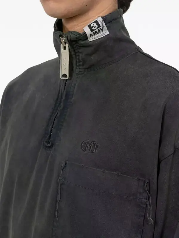 Mihara Yasuhiro Half-zip Long-sleeve T-shirt
