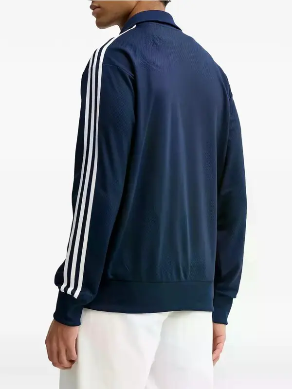 Adidas Firebird Logo-embroidered Zip Sweatshirt