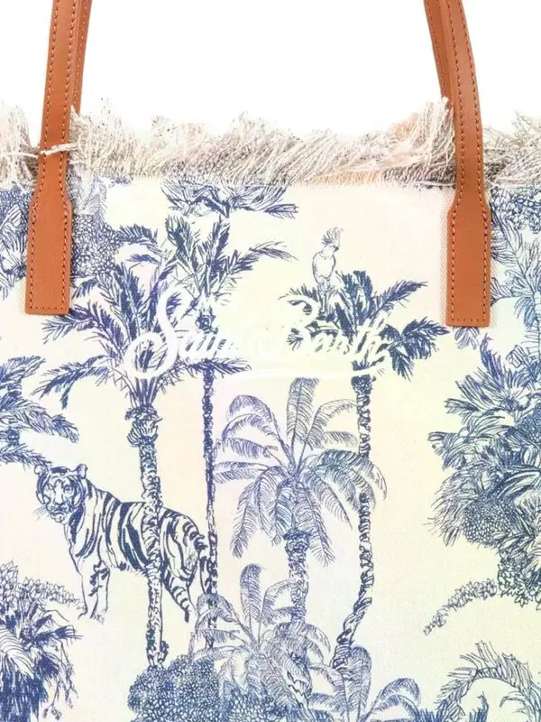 MC2 SAINT BARTH Fringed Tote Bag - Neutrals
