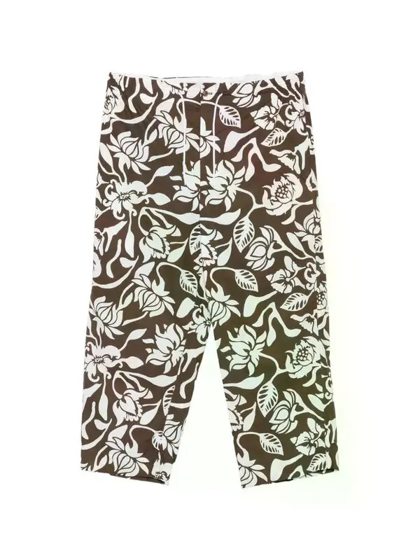 HED MAYNER Floral Print Drawstring Trousers